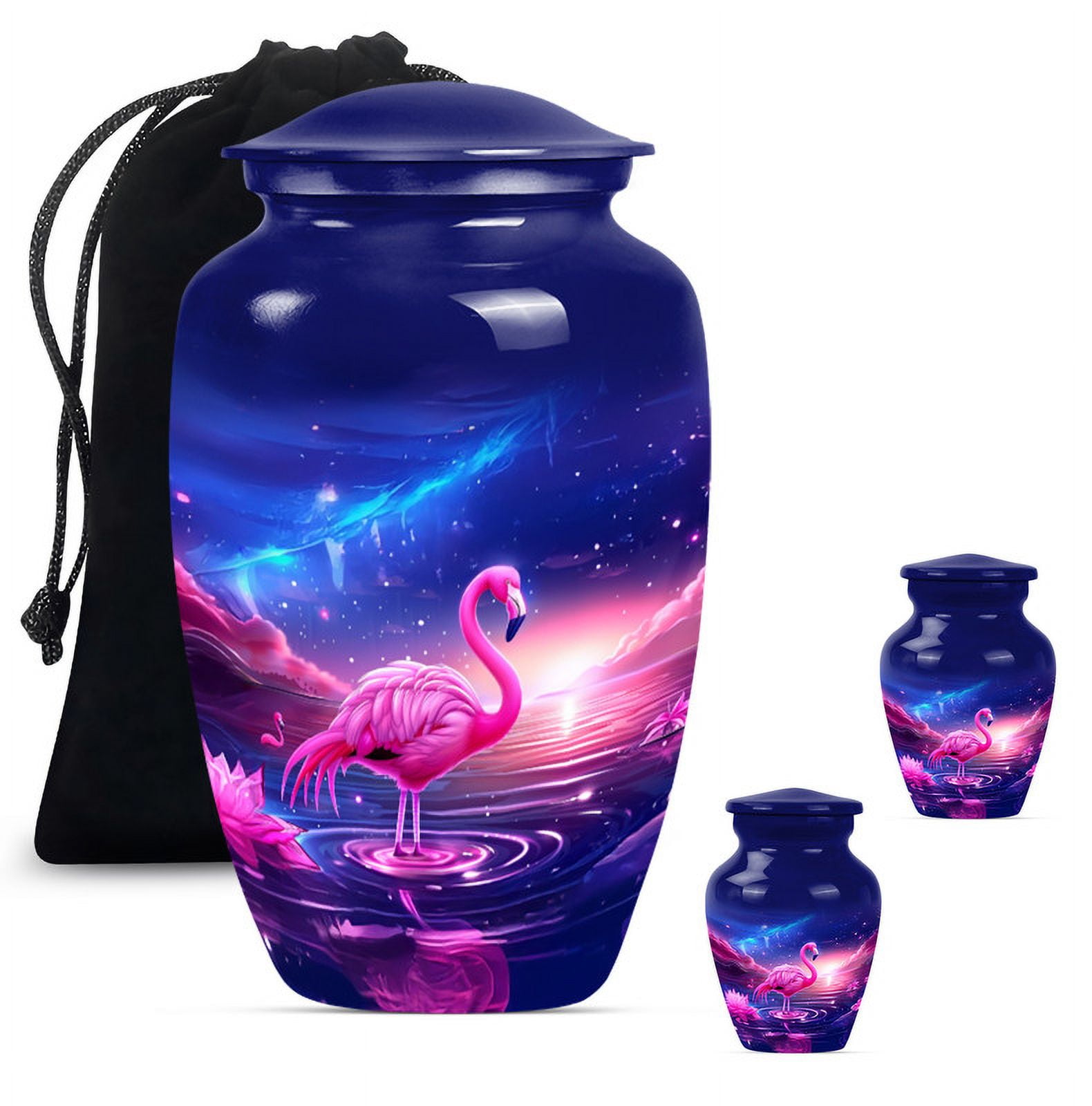 Flamingo urn, companion Urns for 2 Adults, Mini Urns for Human Ashes ...