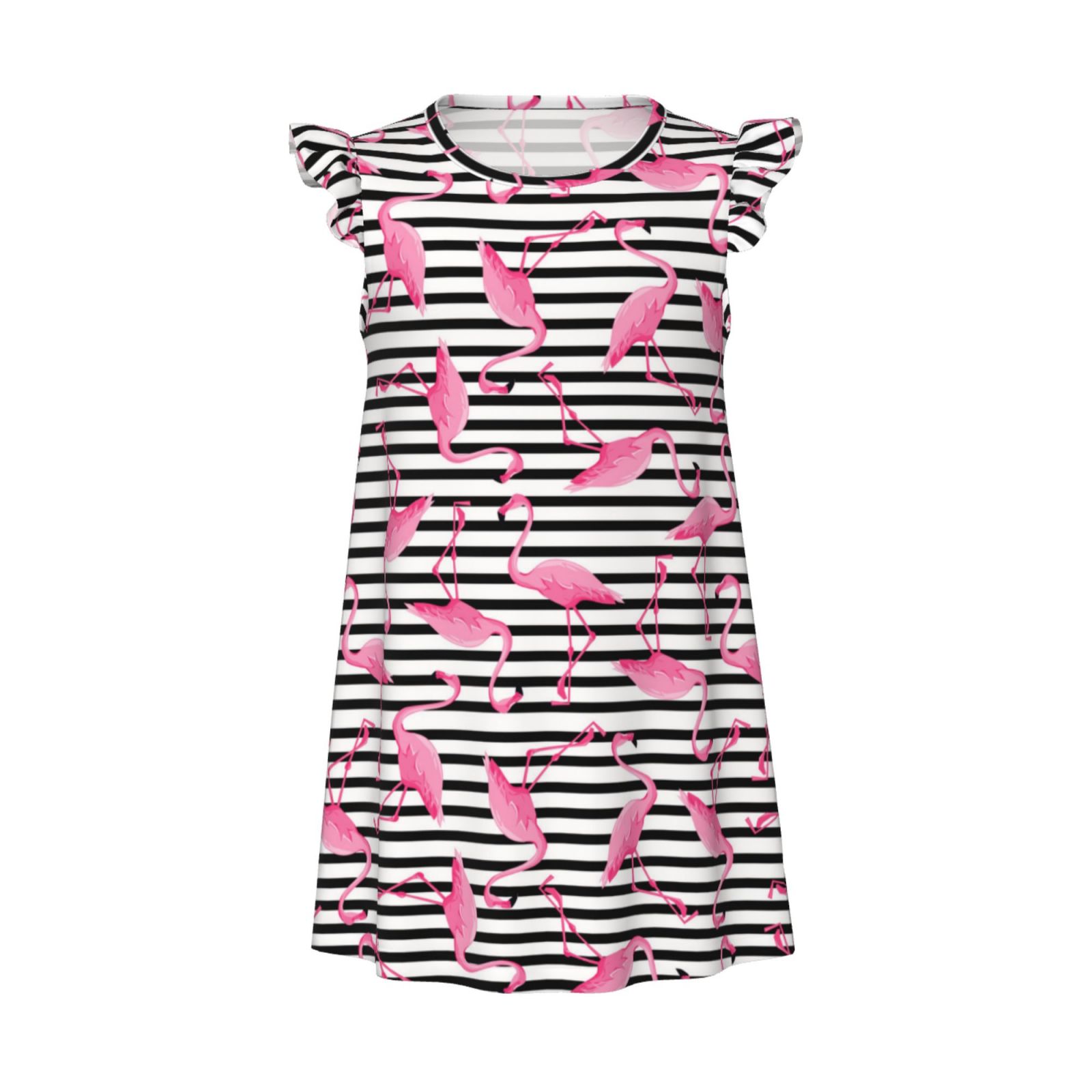 Flamingos (2) Girls Nightgowns, Short Sleeves Princess Dress, Girls ...