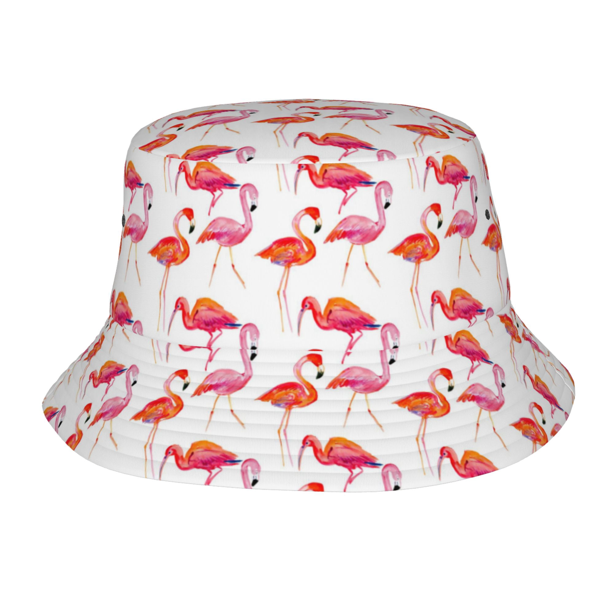 Flamingos Bucket Hat Beach Sun Outdoor Cap Packable Fisherman Hat For ...