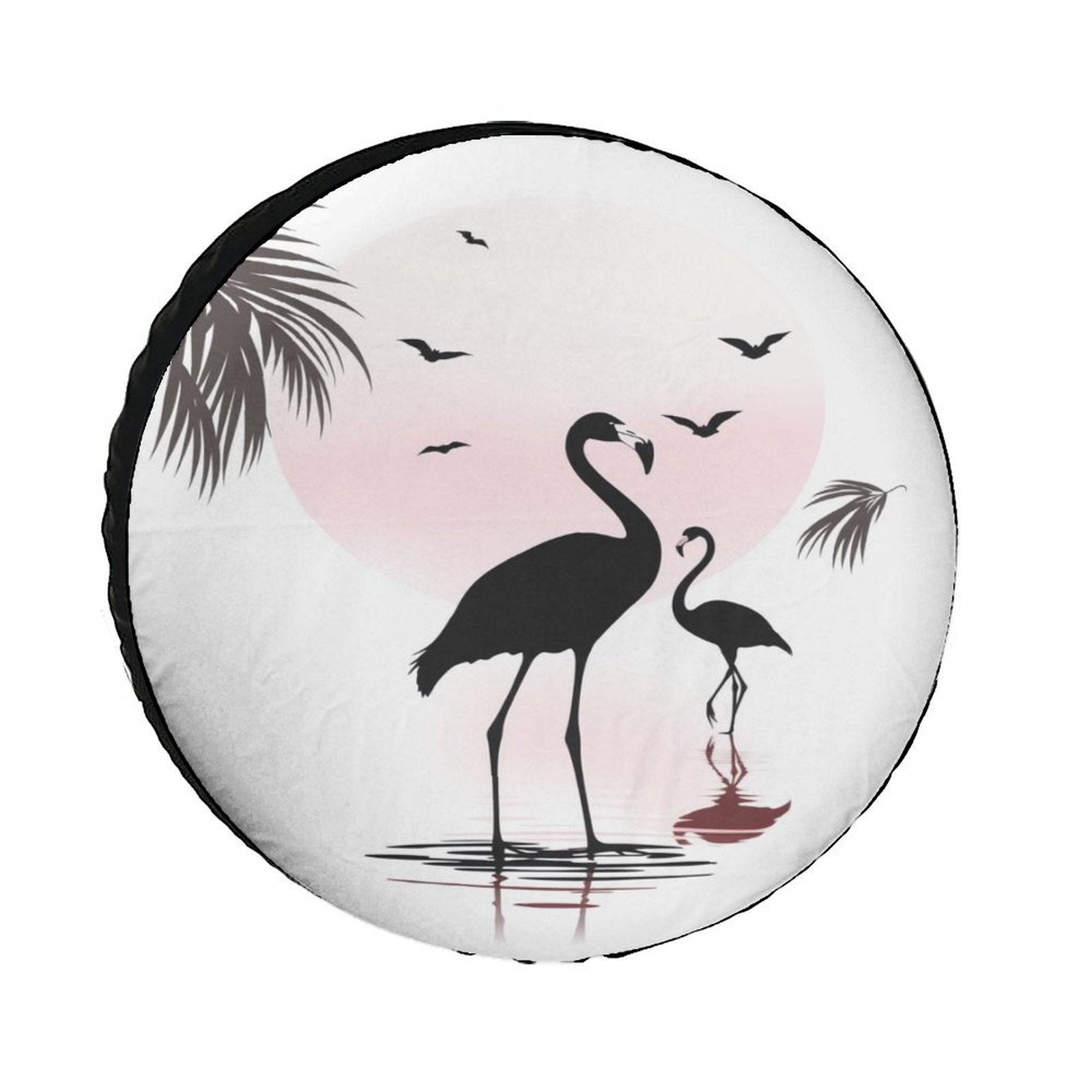 Flamingos Sunset Birds Spare Tire Cover Weatherproof Wheel Camper ...