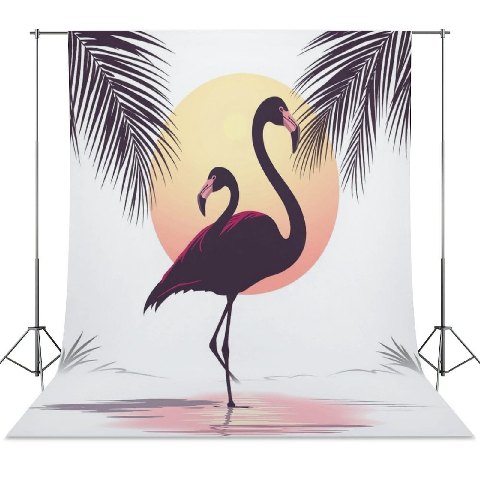 Flamingos Sunset Paradise Photography Backdrops Adult Photostudio Props ...
