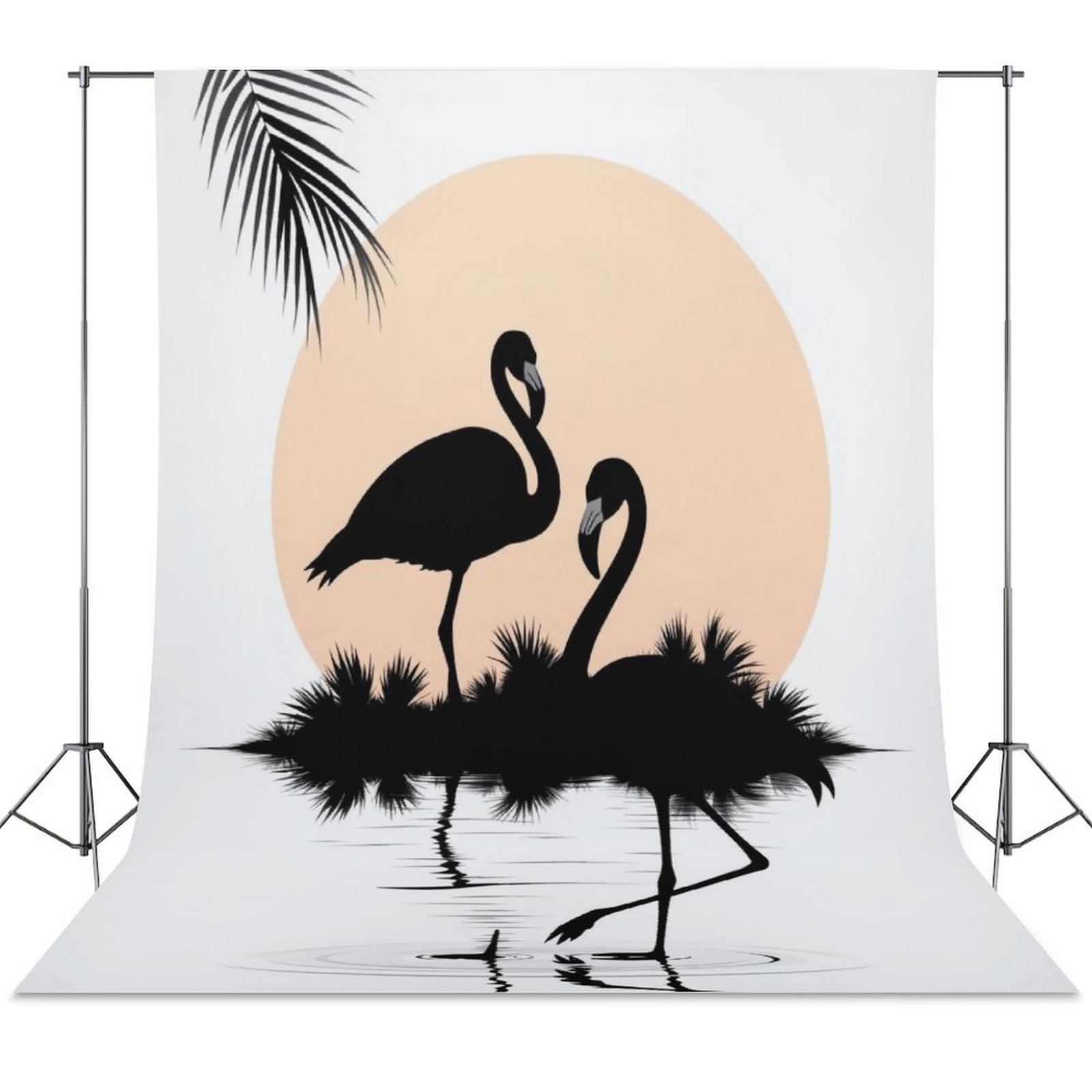 Flamingos Sunset Silhouette Photography Backdrops Adult Photostudio ...
