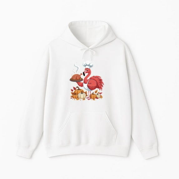 Flamingos Wearing Sweater Thanksgiving Autumn Humor Retro Funny Graphic ...