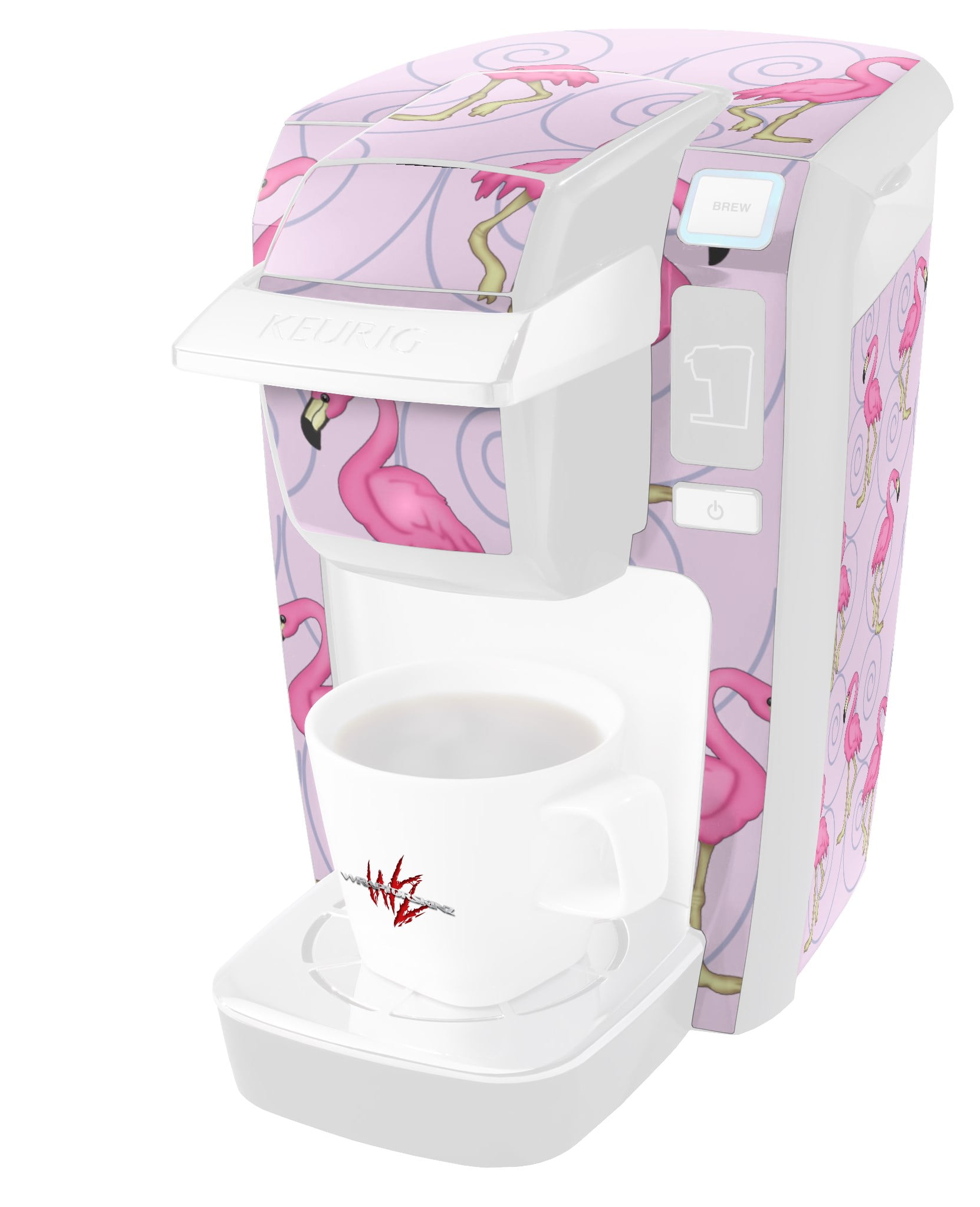 Flamingos on Pink - Decal Style Vinyl Skin fits Keurig K10 / K15 Mini ...
