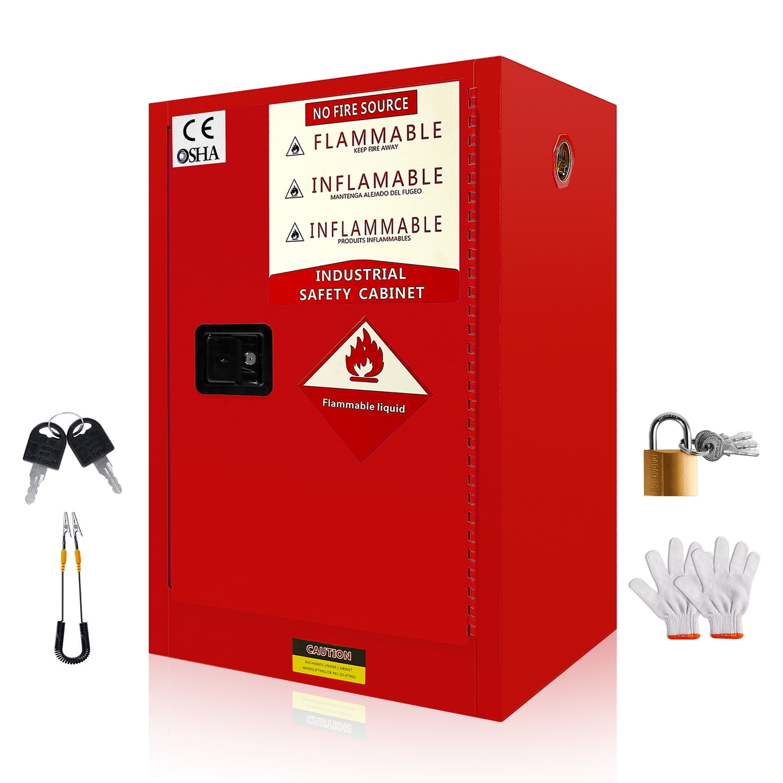 Flammable Cabinet, Galvanized Steel Safety Storage Cabinet with ...