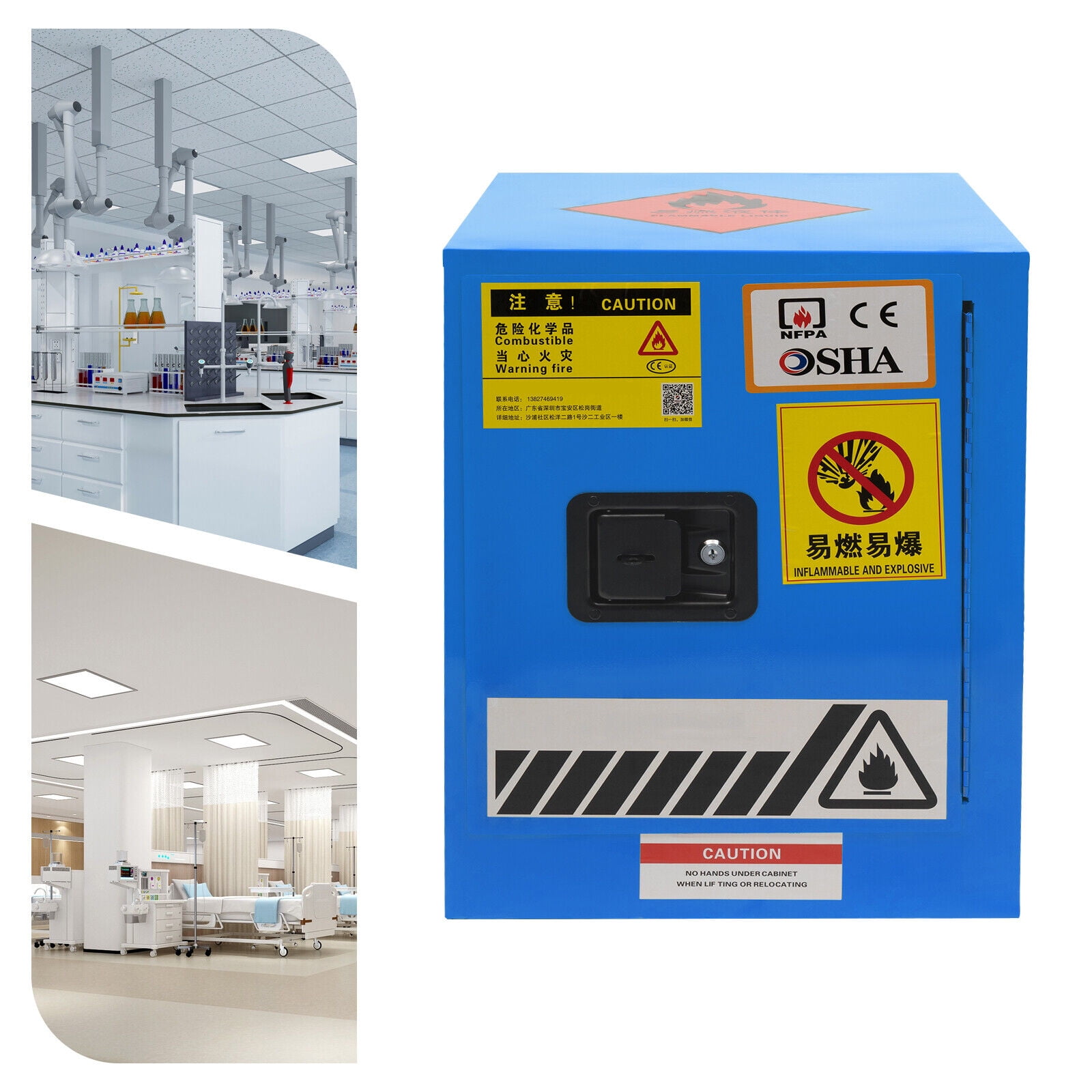 Flammable Liquid Storage Cabinet, Galvanized Steel Safety Cabinet ...