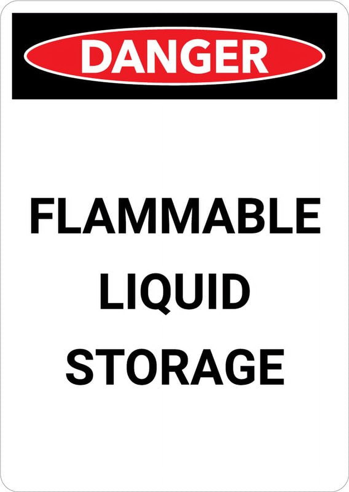 Flammable Liquid Storage Sign Metal 12"X8" Rust Free Aluminum,Indoor ...