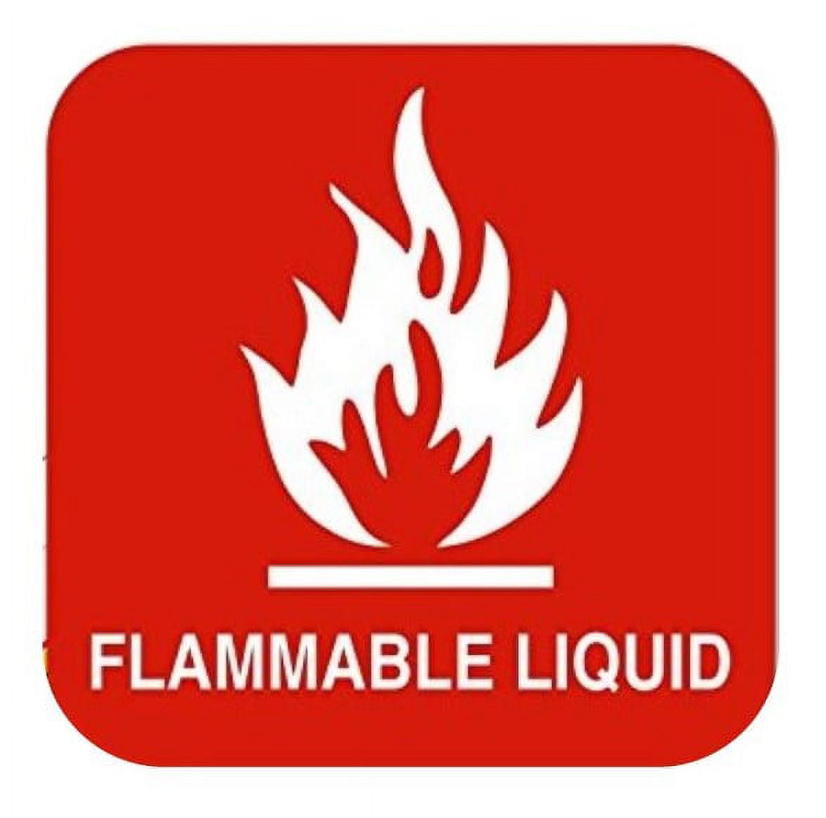 "Flammable Liquid" Warning Labels.875" x .875", Bright Red with DOT ...