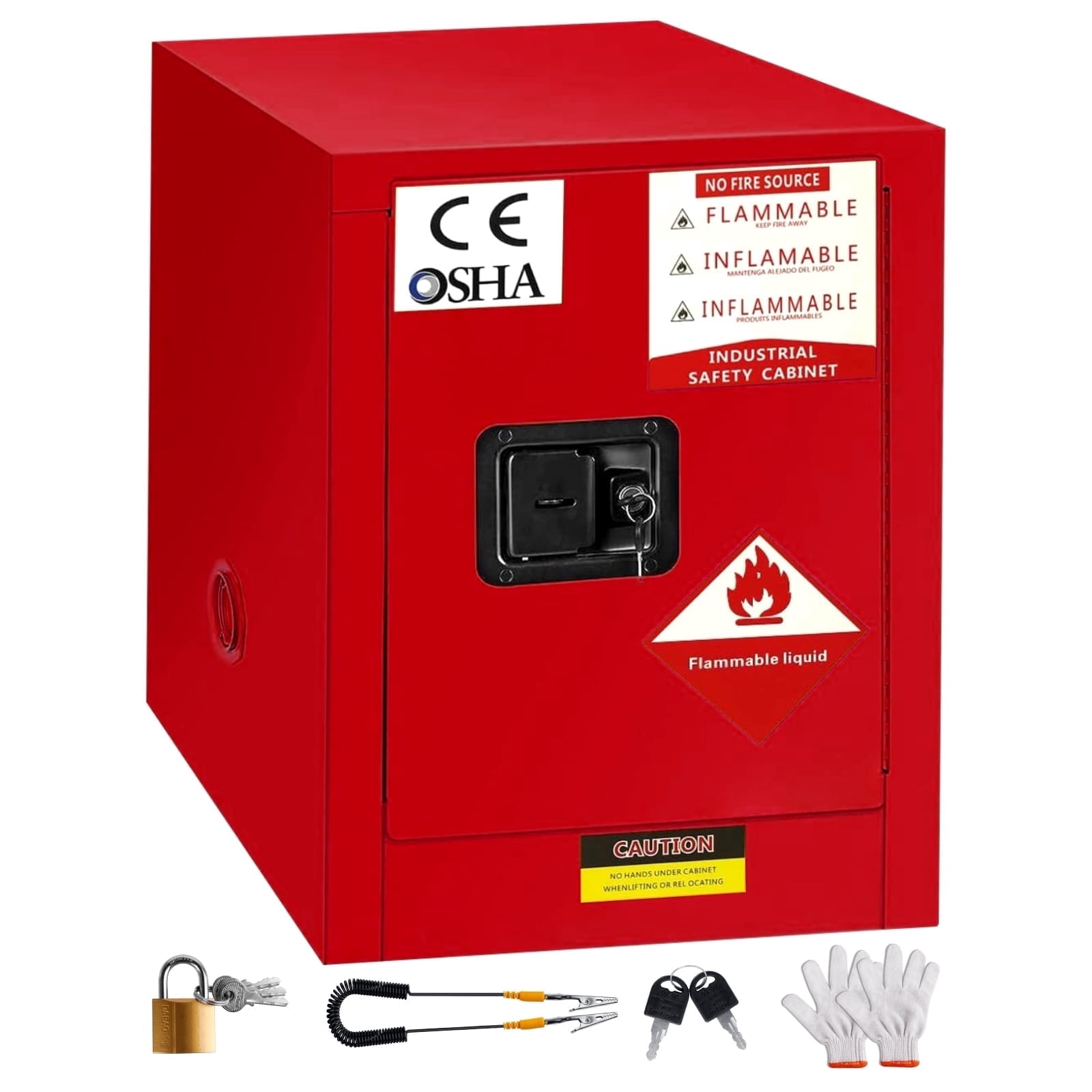 Flammable Safely Storage Cabinet, 12 Gallon Fireproof Safety Storage ...
