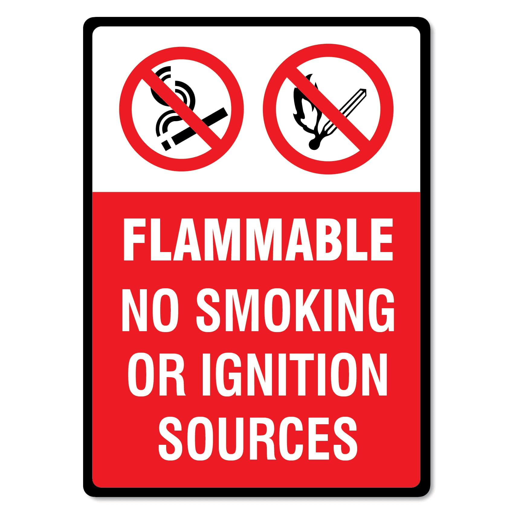 Flammable No Smoking Or Ignition Sources Sign Hygiene Signs No Smoking ...