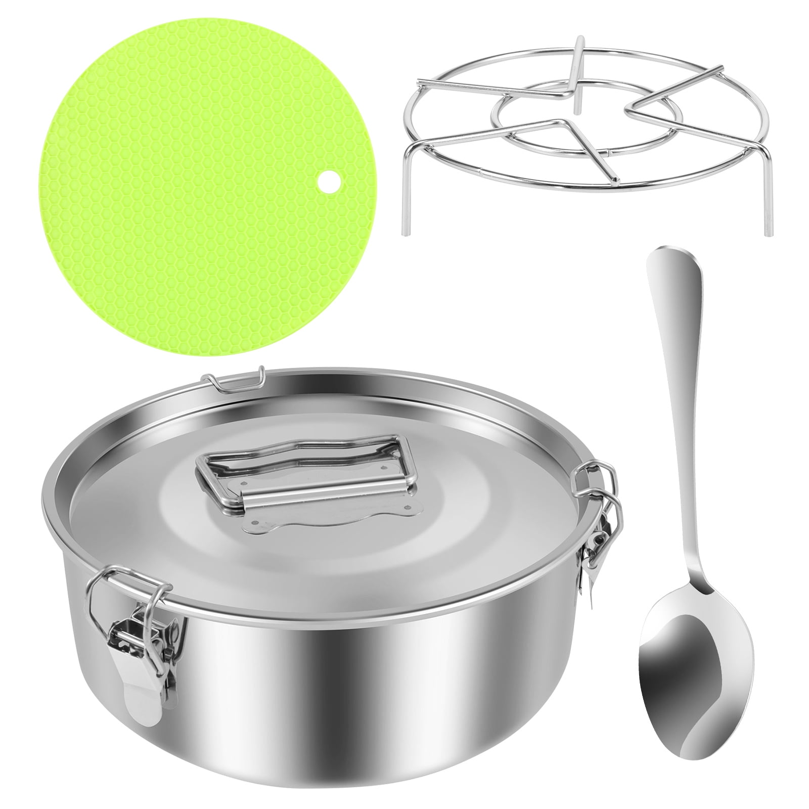 Flan Mold with Lid and Handle Stainless Steel Flan Pan Practical Flan ...