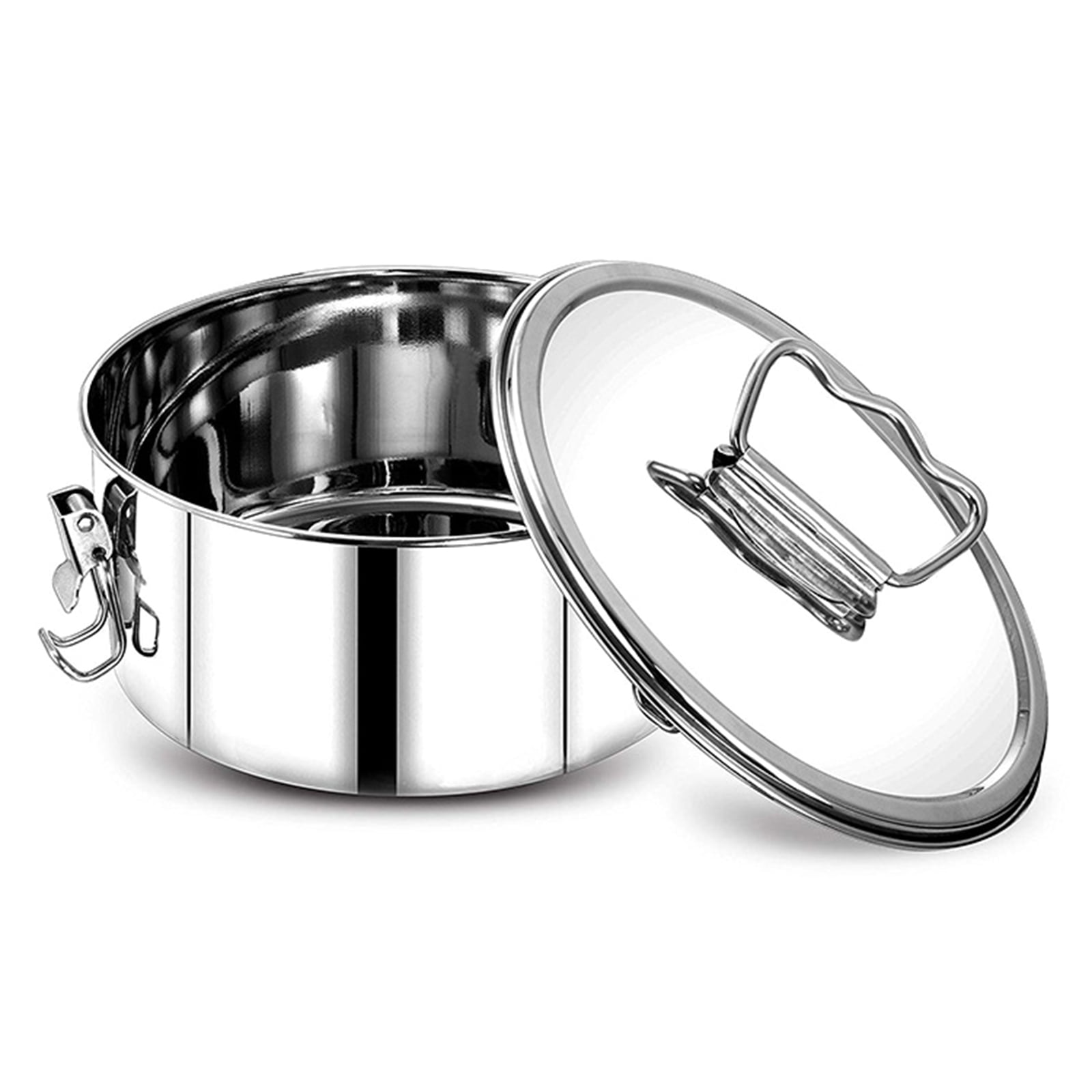 Flan Molds Pan 304 Stainless Steel with Secures Sealing Lock and Lid ...