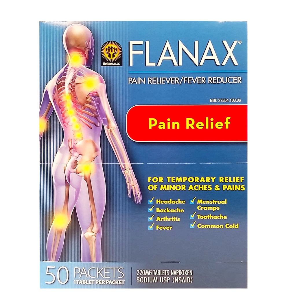 Flanax Pain Relieving OTC Muscle Pill - Arthritis Reliever, Analgesic ...