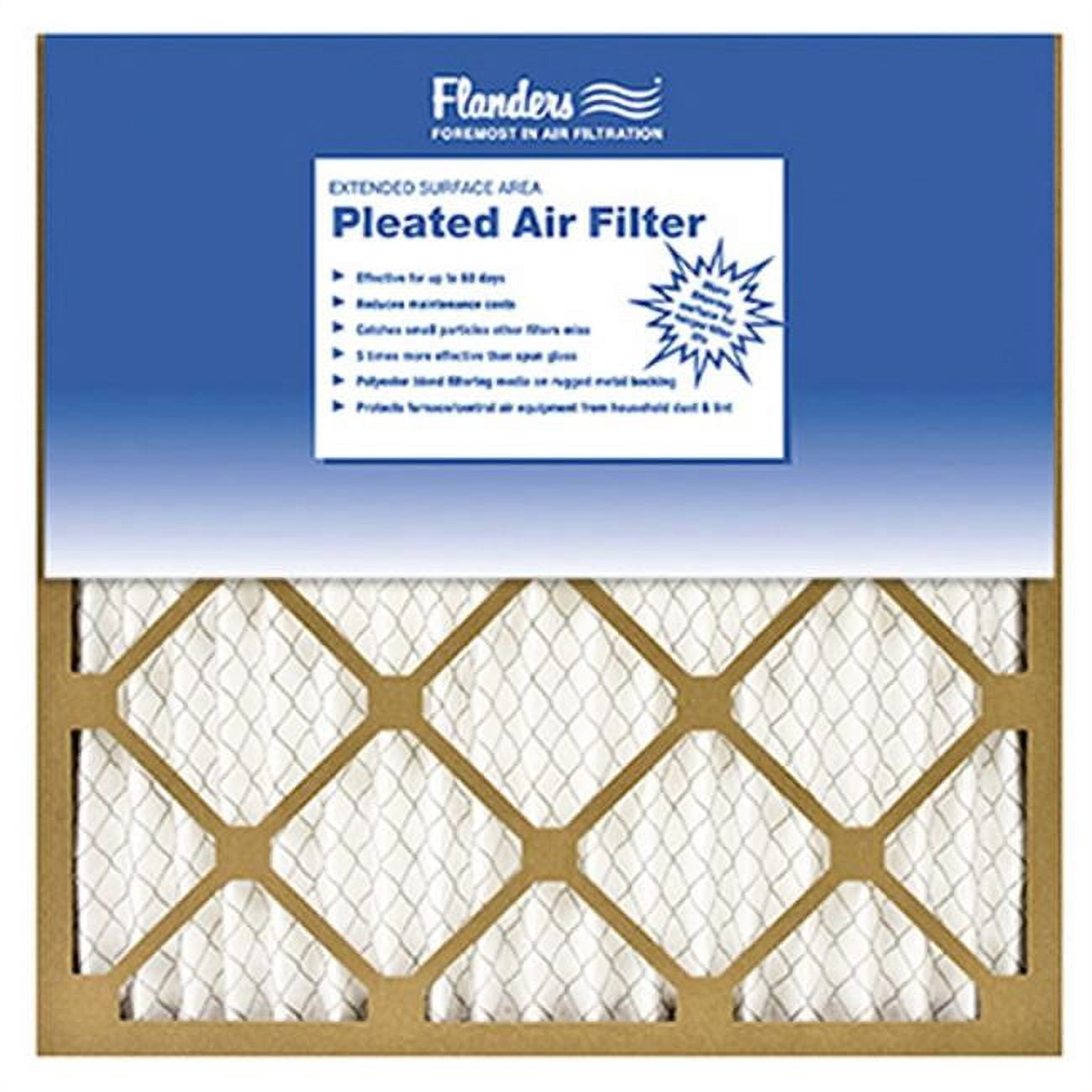 Flanders 81555.011425 14 x 25 in. Basic Pleated Air Filter Kraft Frame ...