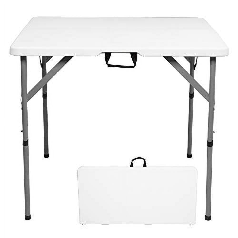 Flandre 34 Fold in Half Square Table, Lightweight Portable Plastic ...