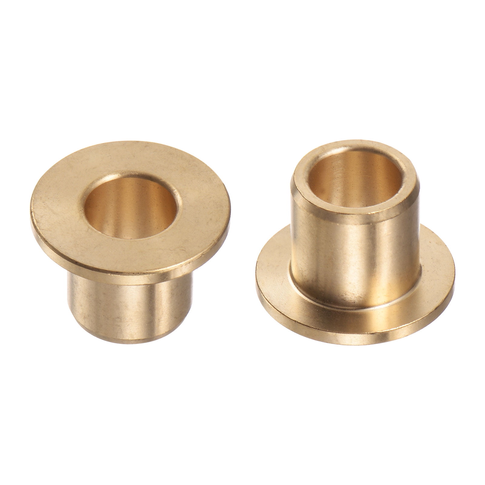 Flange Bearing Sleeve 10mm x 14mm x 15mm Bronze Self Lubricating ...