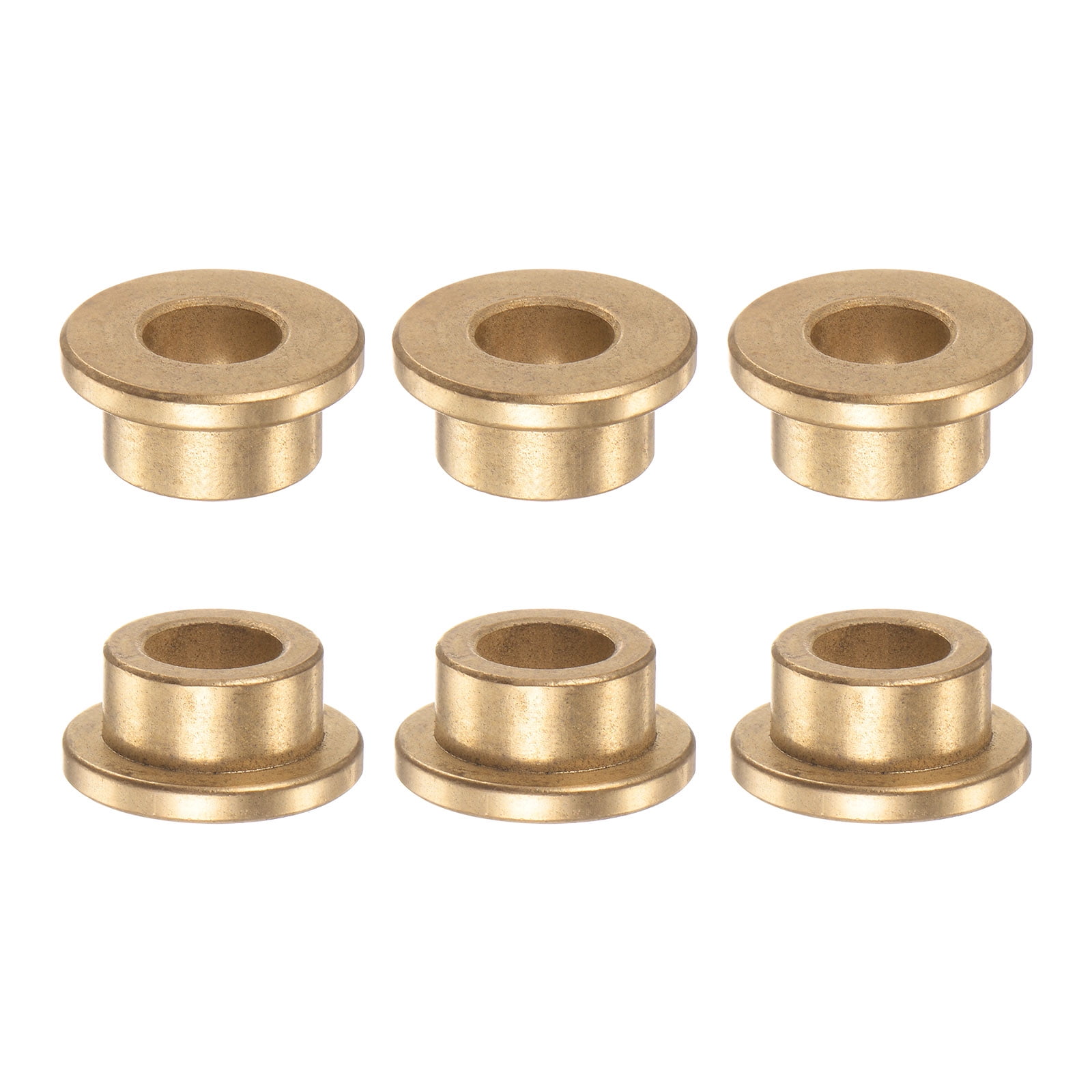 Flange Bearing Sleeve 10mm x 16mm x 10mm Bronze Self Lubricating ...