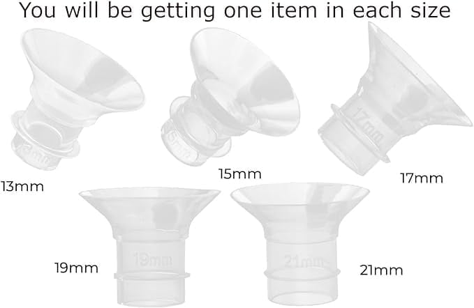 Flange Inserts 13/15/17/19/21mm for wearable Breastpump Cups with 24mm ...