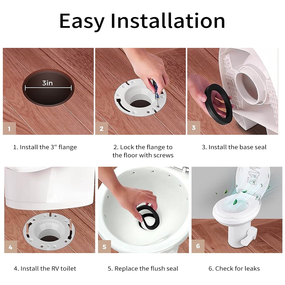 Flange,Seal And Rv 385345892 Set And Socket Rv Toilet Kit Rv - Walmart.com