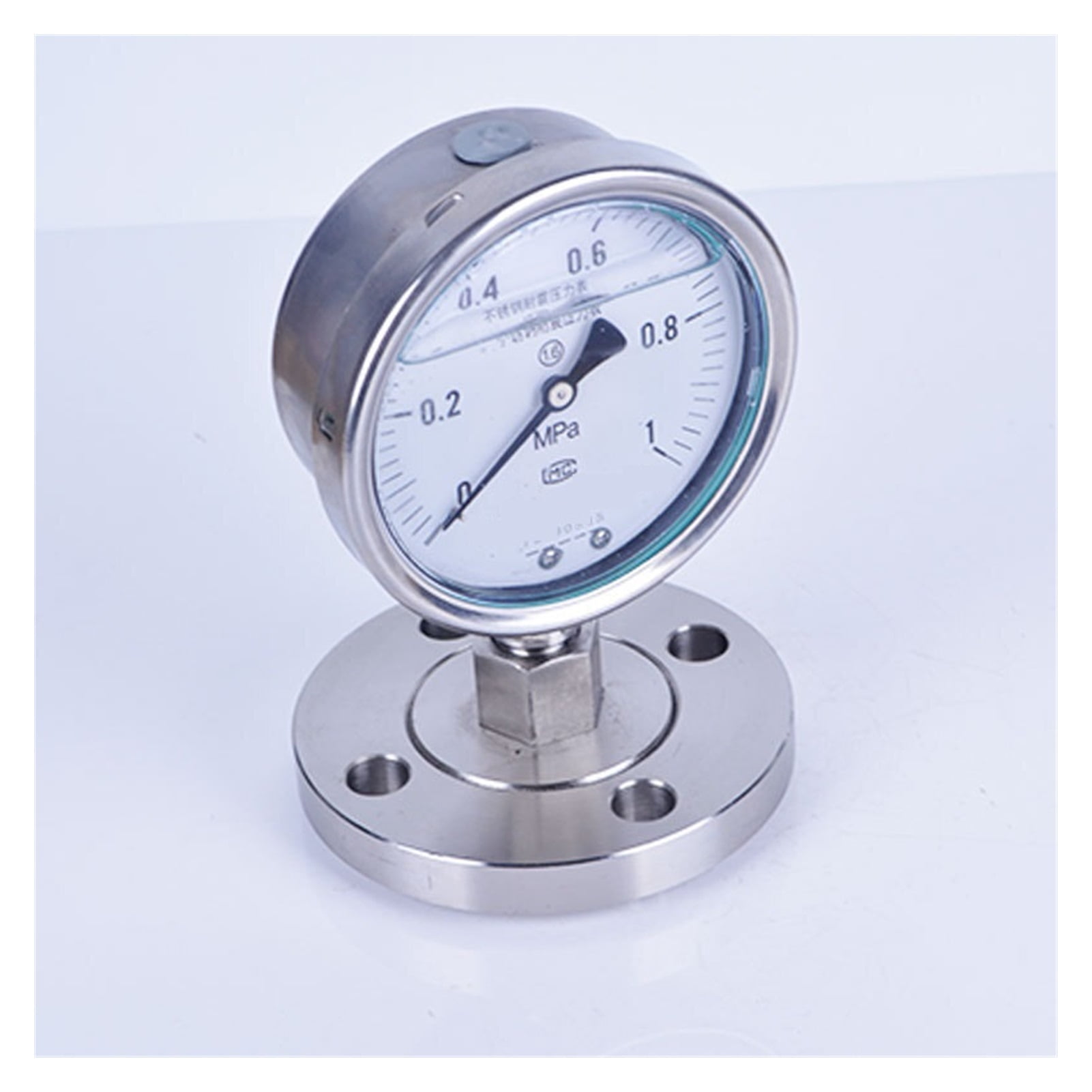 Flanged All Stainless Steel Pressure Gauge Flange Connection Stainless Steel Diaphragm Pressure ...