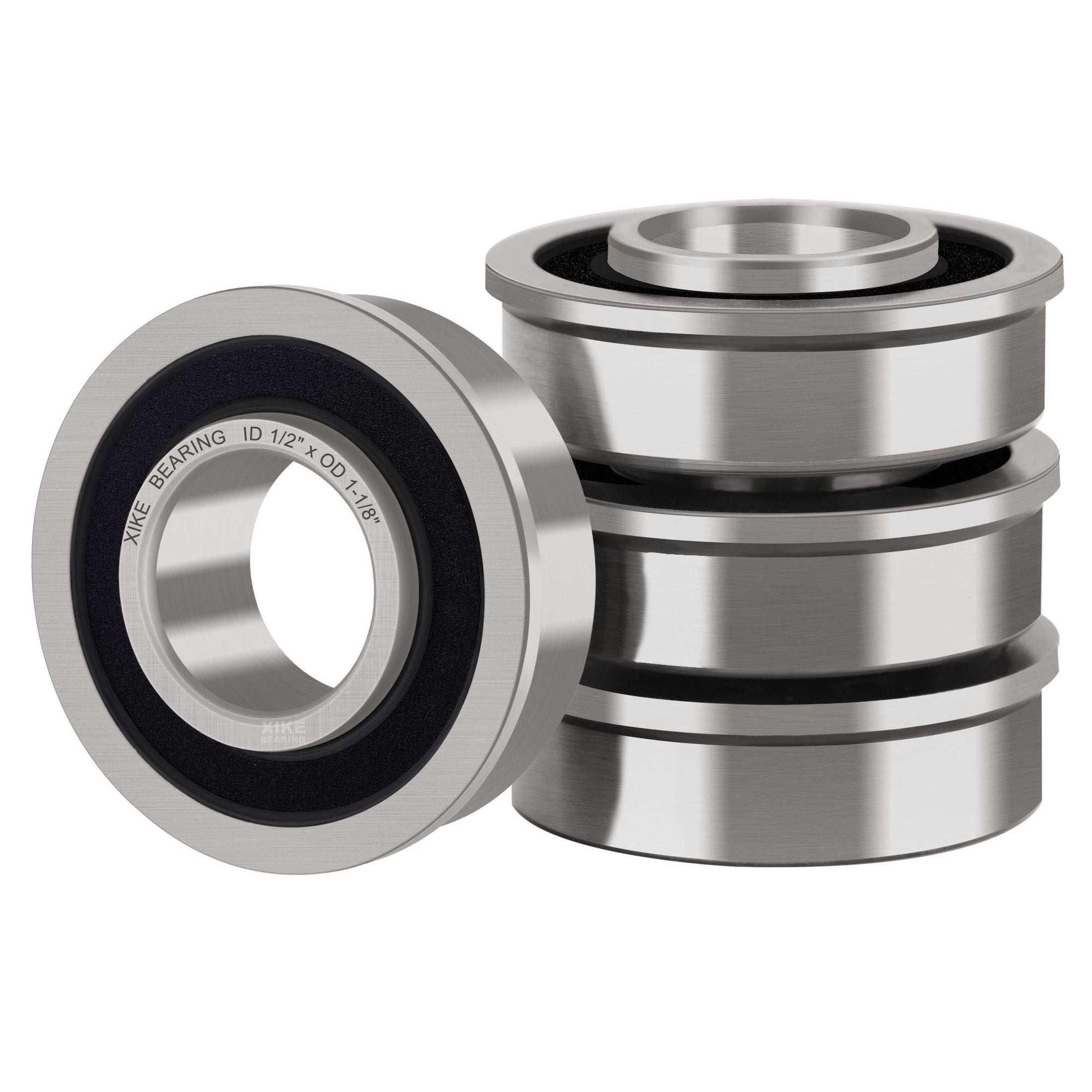 Flanged Ball Bearings Set for Lawn Mowers and Hand Trucks - 4 Pack ...