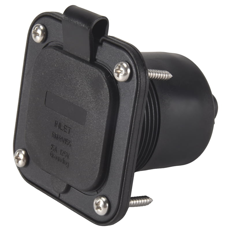 Flanged Inlet ETL 15 Amp RV Plug Receptacle Block Heater Bumper Plug ...