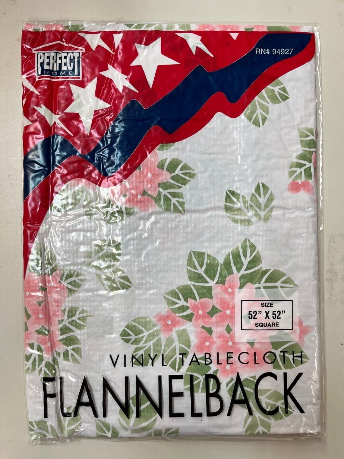 Flannel Back Vinyl Tablecloth, 52 inches Wide x 52 Inches Long, Pink ...