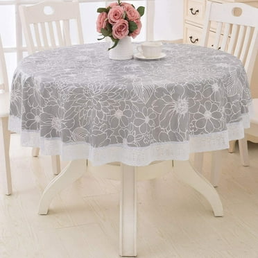 Vinyl Square Table Cover Wipe Clean PVC Tablecloth Oil-Proof/Waterproof ...