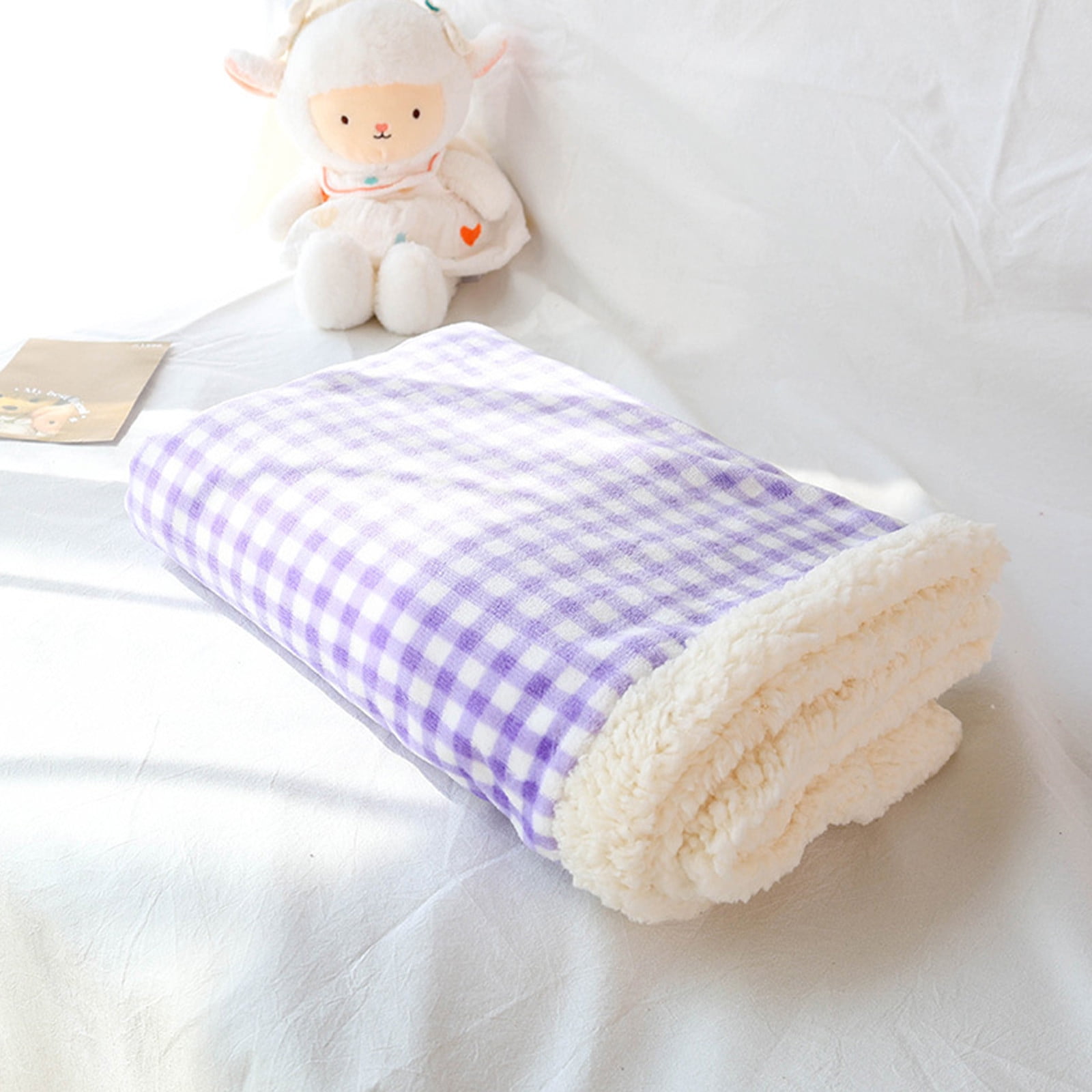 Flannel Blanket 1Pcs 70x50cm Soft Warm Flannel Nap Blanket for Sofa Bed ...