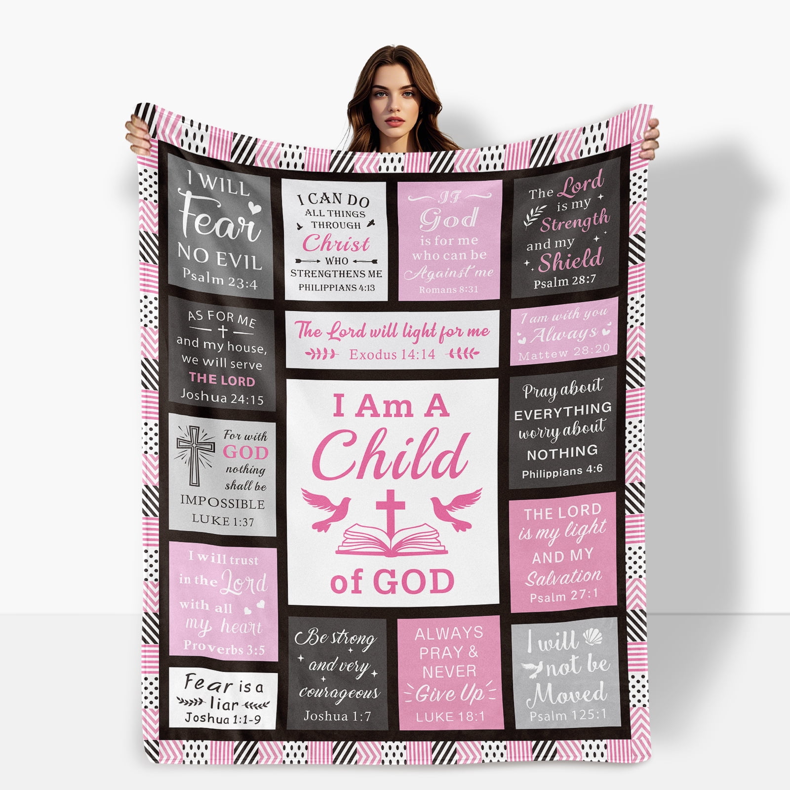 Flannel Blanket With Dove Cross Design For Friends Couples Holiday Gift ...