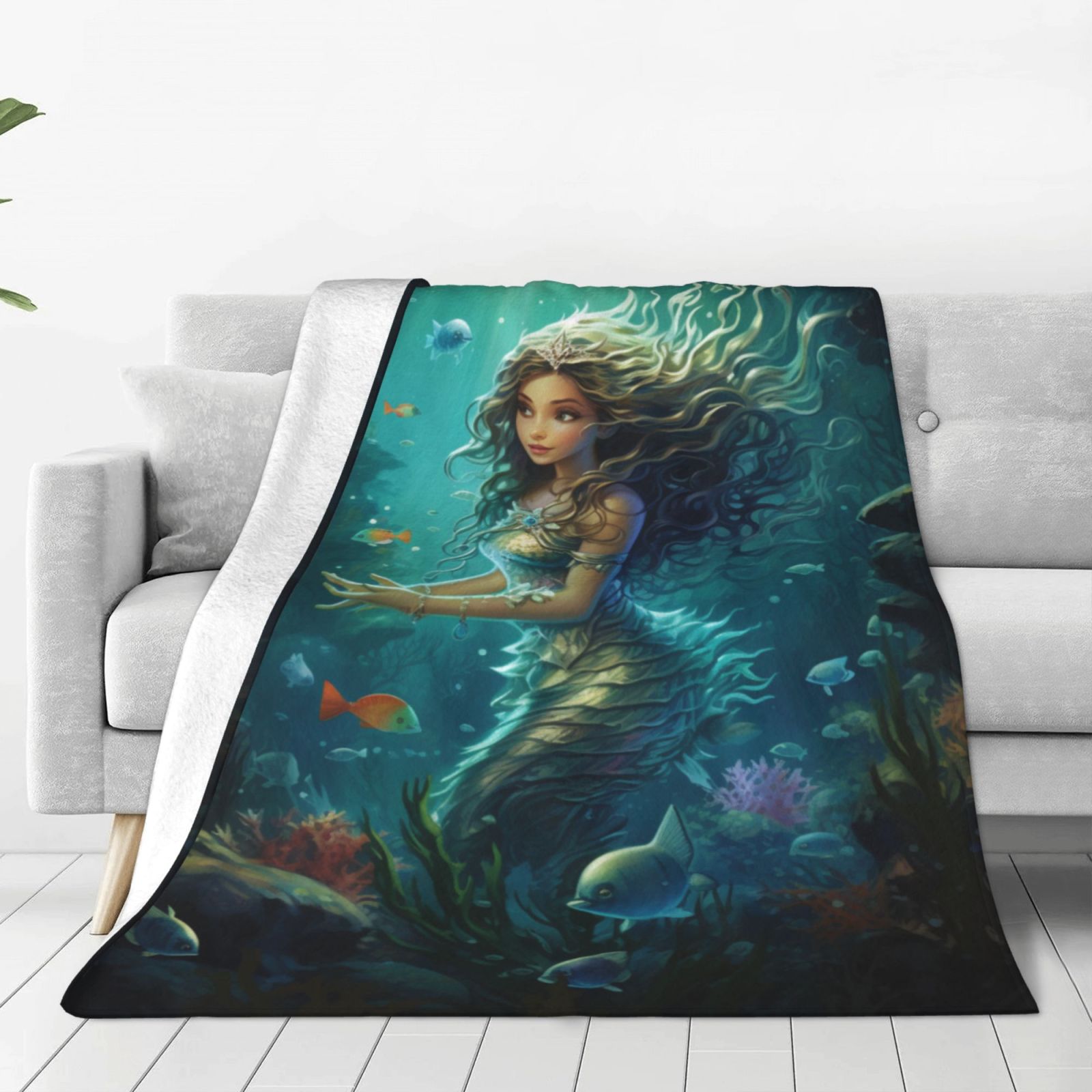 Flannel Blanket Sofa Chair Decorative Printed Bedspread Sofa Bed Cover ...