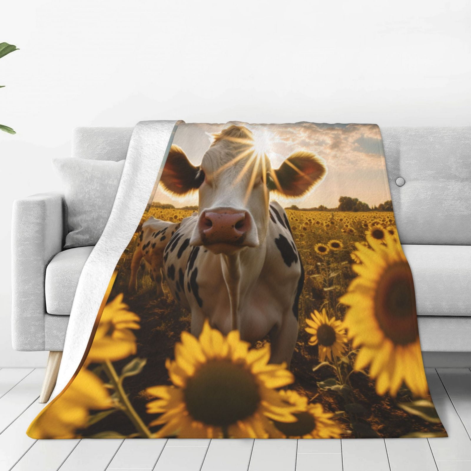 Flannel Blanket Sofa Chair Decorative Printed Bedspread Sofa Bed Cover ...