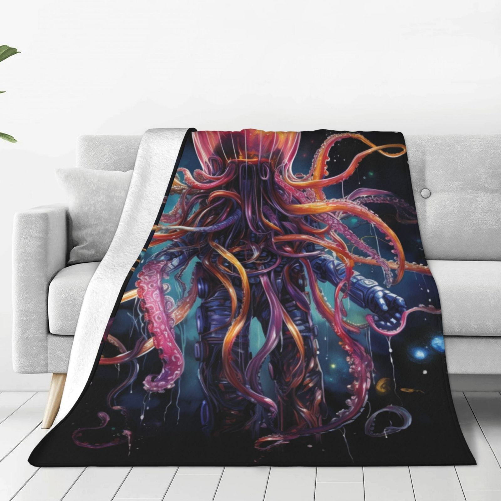 Flannel Blanket Sofa Chair Decorative Printed Bedspread Sofa Bed Cover ...