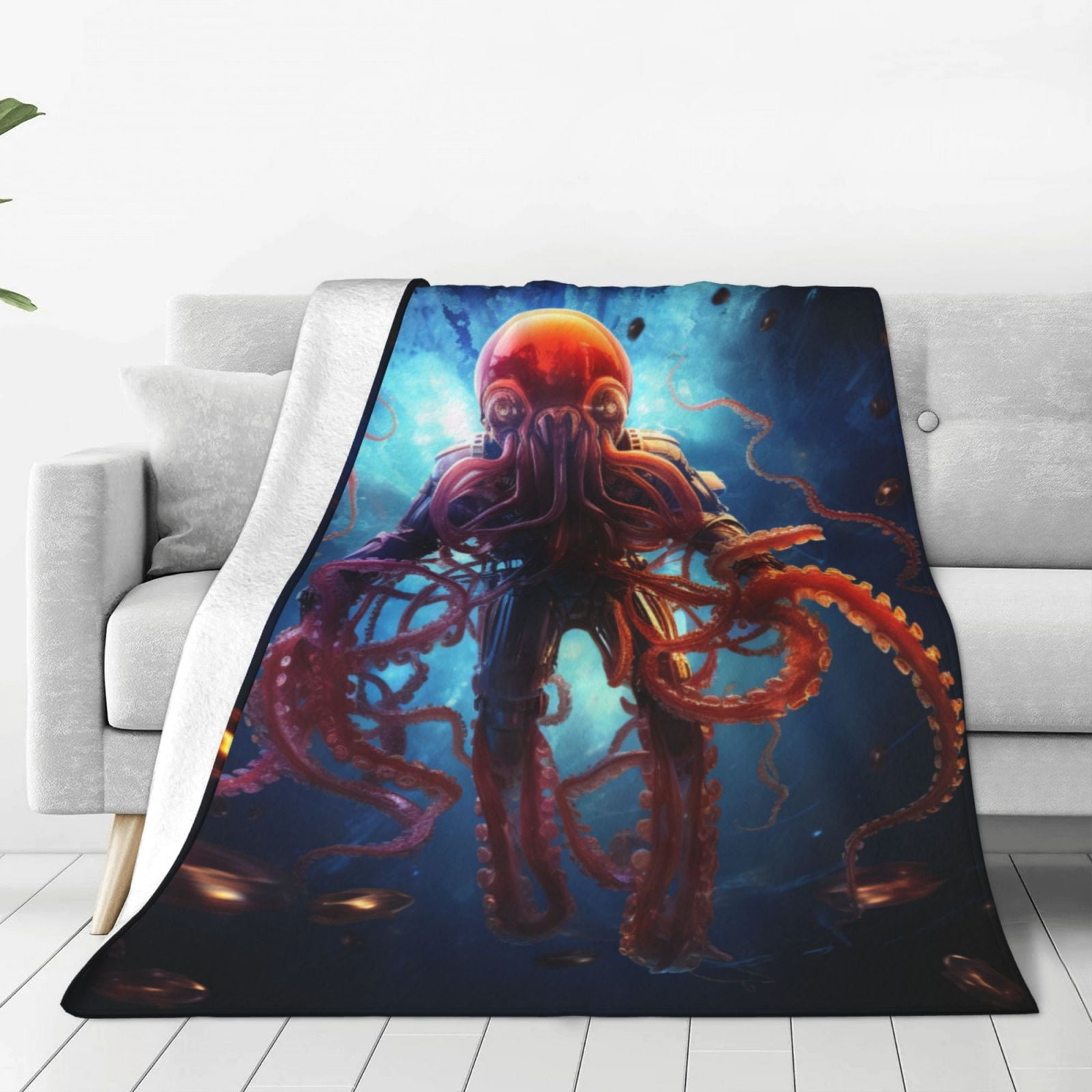 Flannel Blanket Sofa Chair Decorative Printed Bedspread Sofa Bed Cover ...