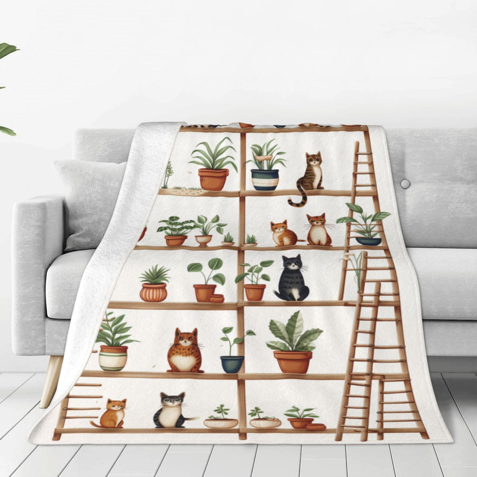 Flannel Blanket Sofa Chair Decorative Printed Bedspread Sofa Bed Cover ...