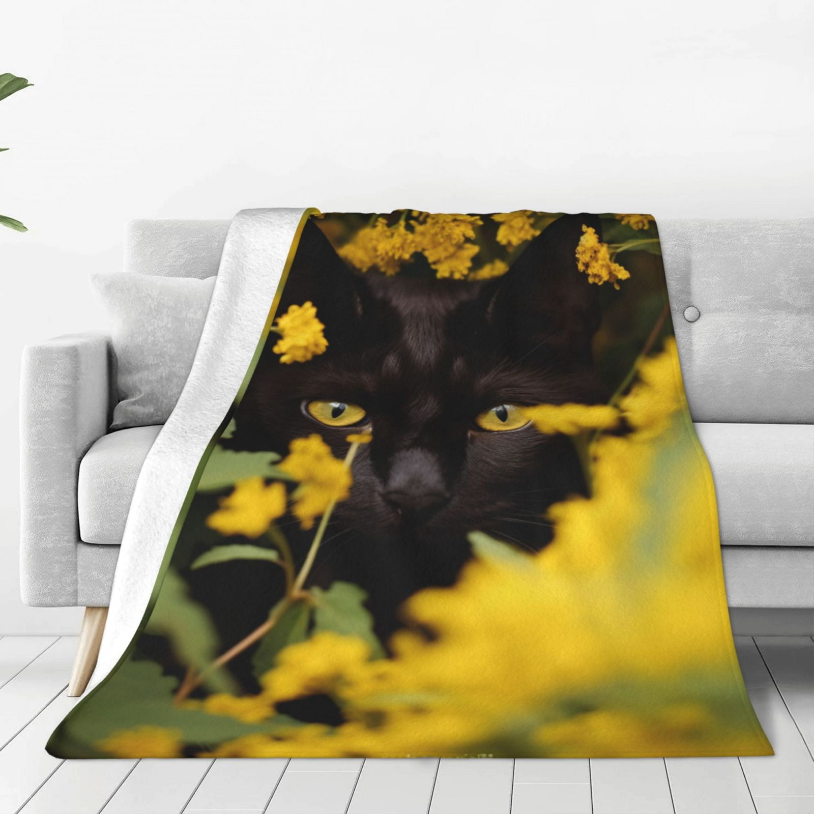 Flannel Blanket Sofa Chair Decorative Printed Bedspread Sofa Bed Cover ...