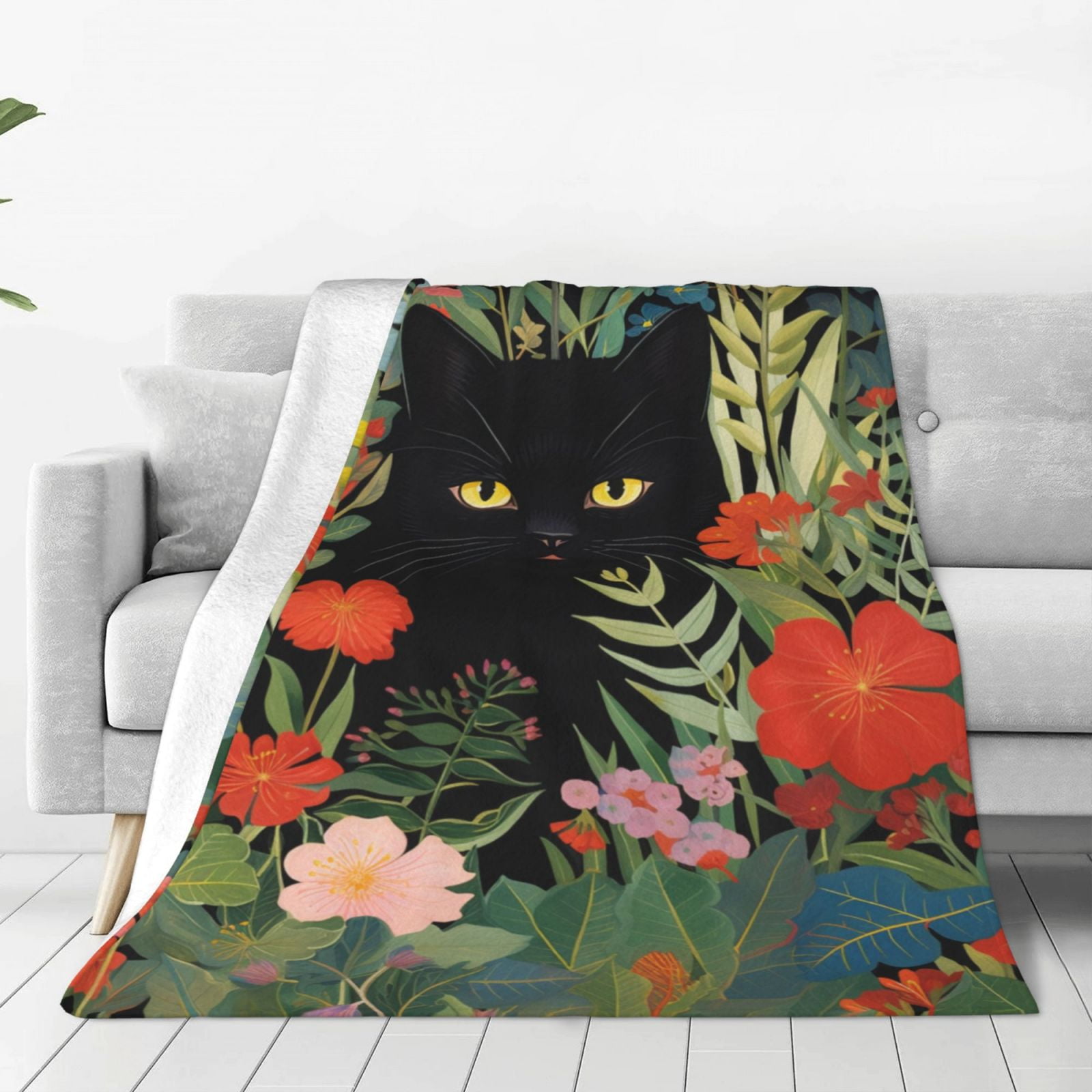 Flannel Blanket Sofa Chair Decorative Printed Bedspread Sofa Bed Cover ...