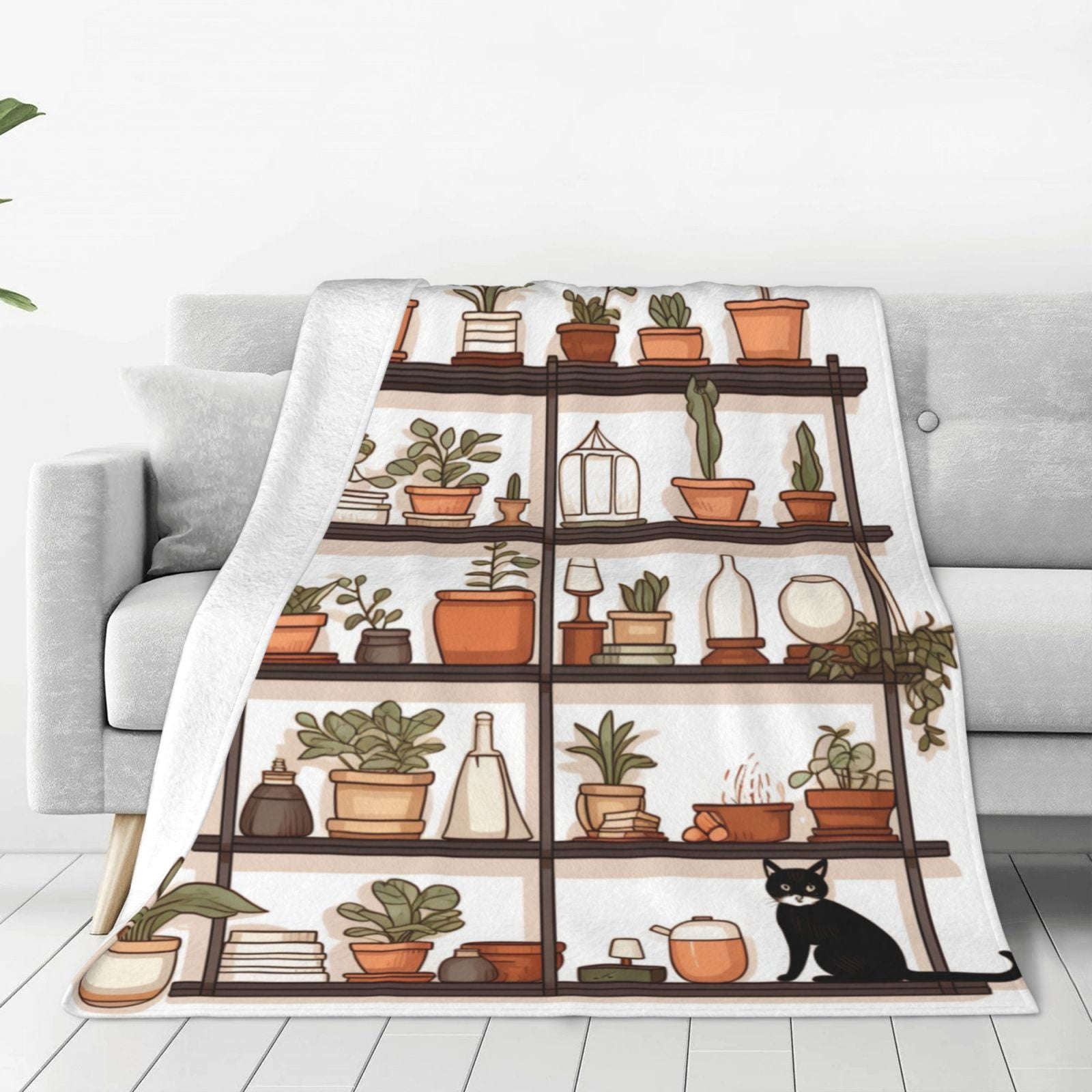 Flannel Blanket Sofa Chair Decorative Printed Bedspread Sofa Bed Cover ...