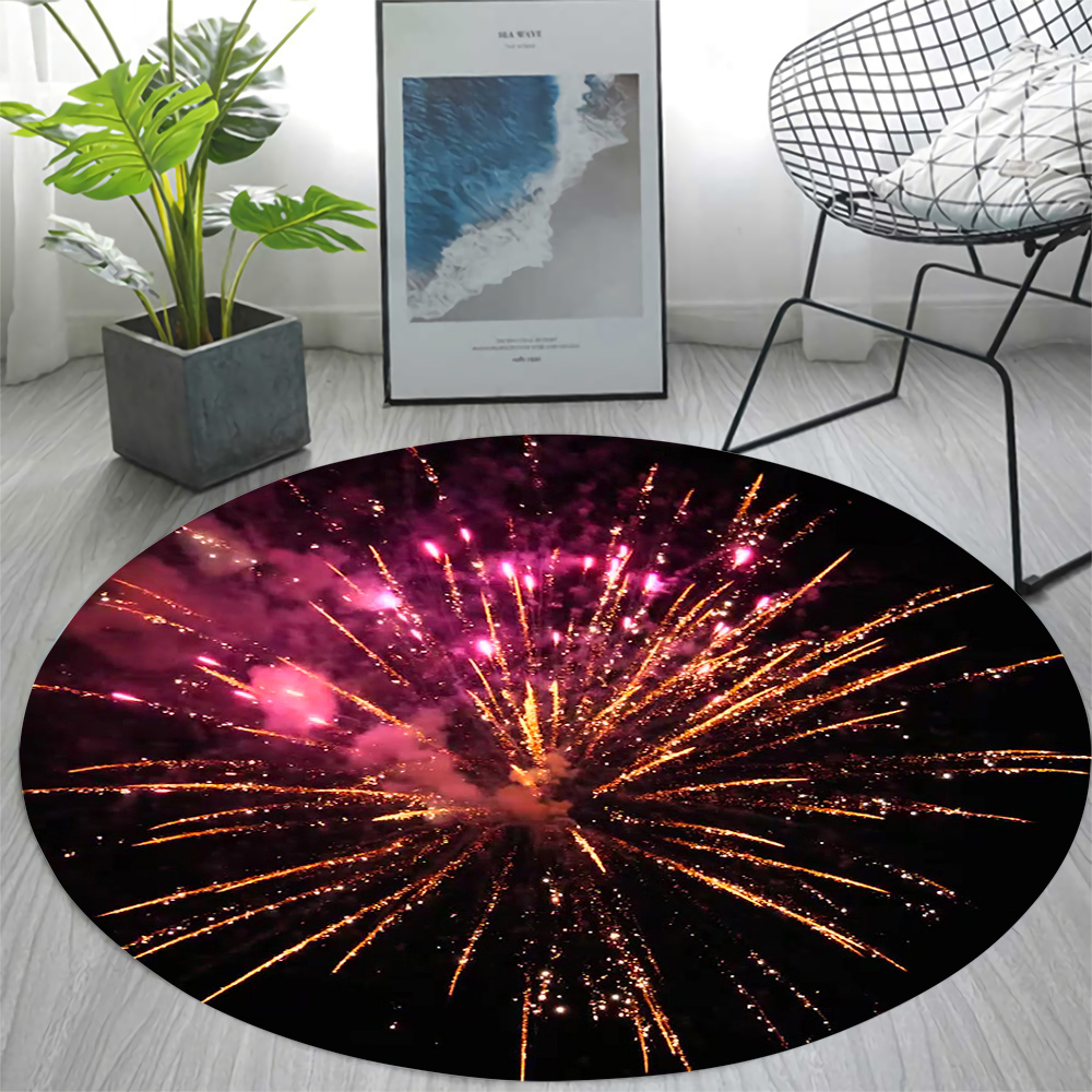 Flannel Carpet Romantic s 3D Print Round Area Rugs for Living Room ...