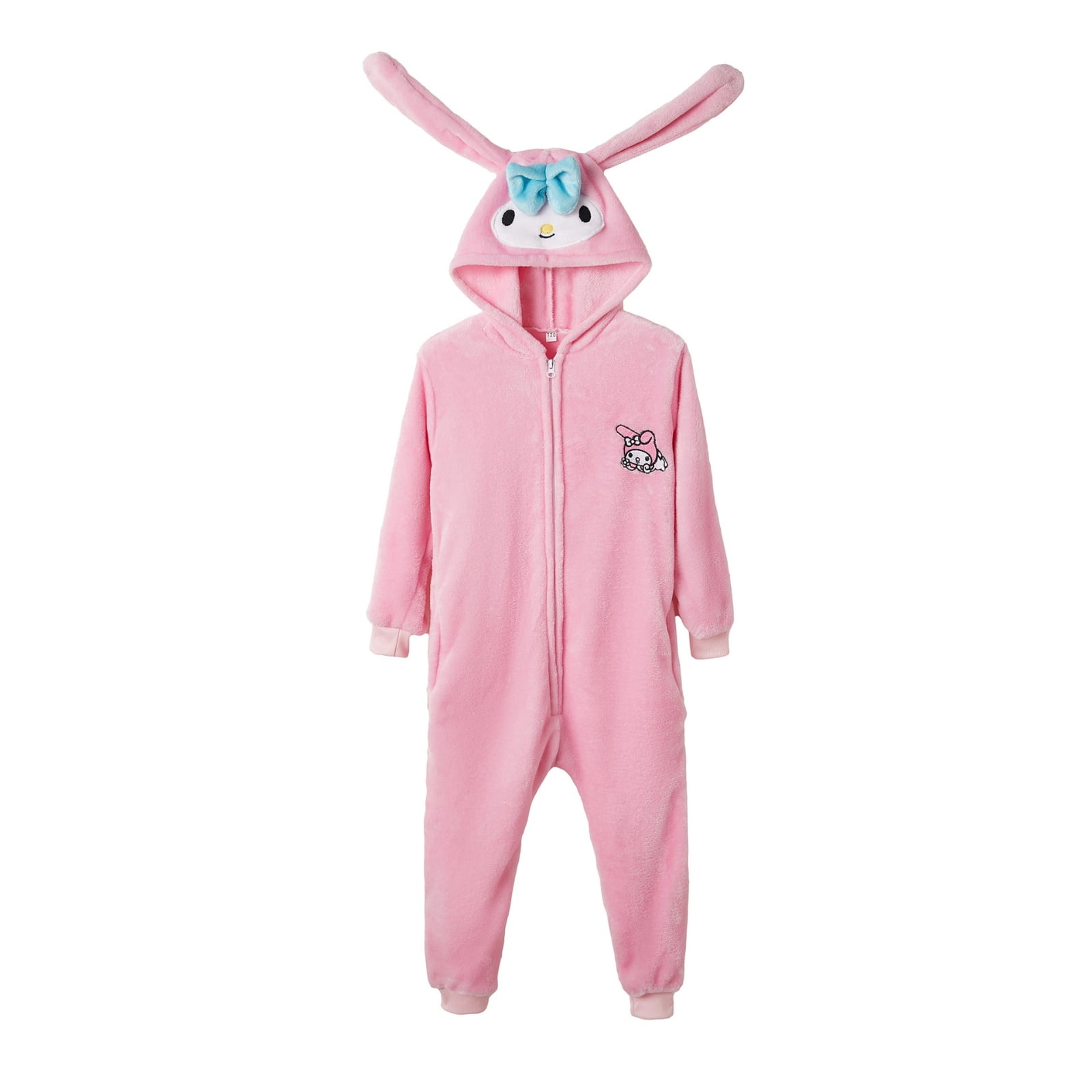 Flannel Cartoon My Melody Onesie Pajamas Warm Female Home Wear Size S ...
