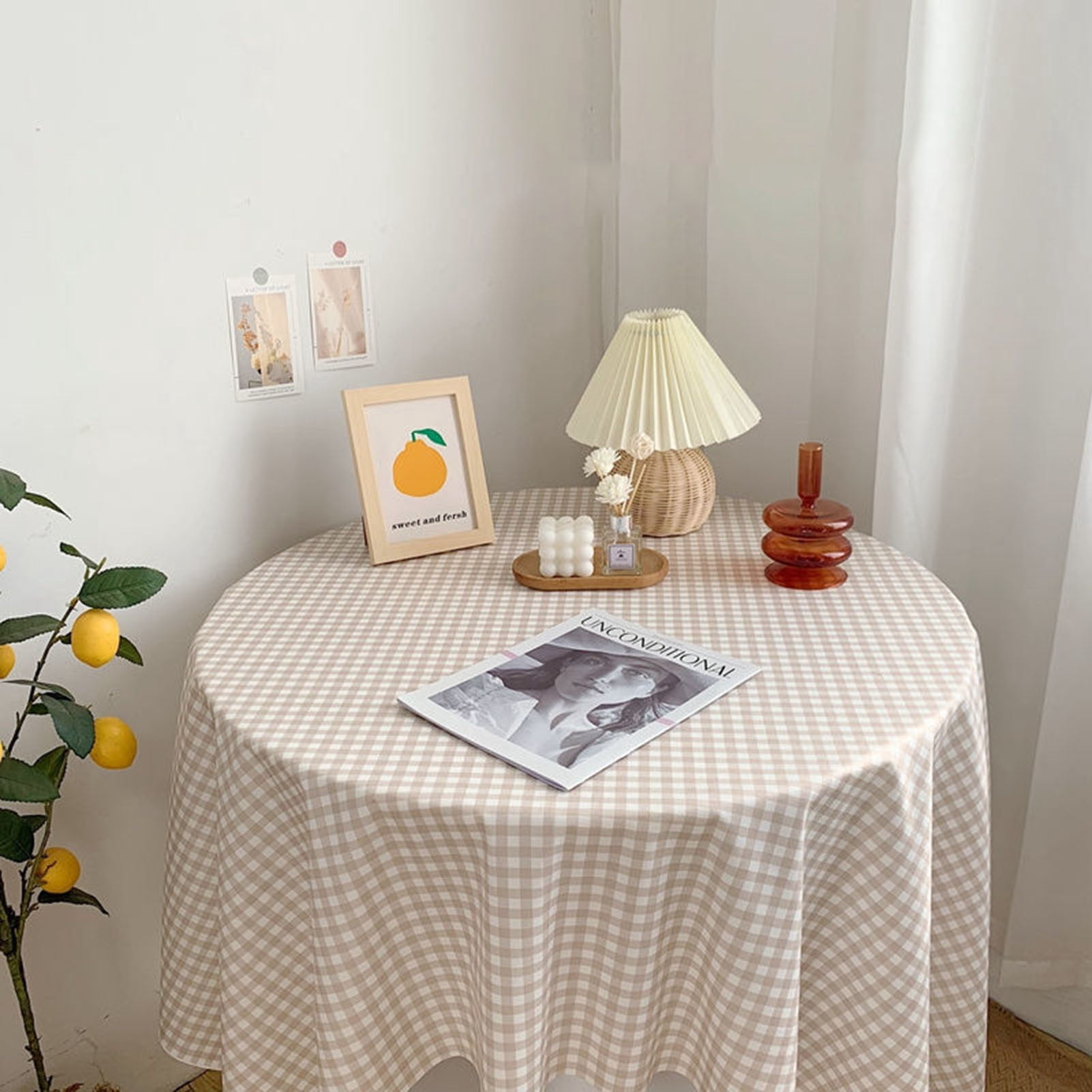 Flannel Checkered Tablecloth, Stain Table Cover for Restaurants ...