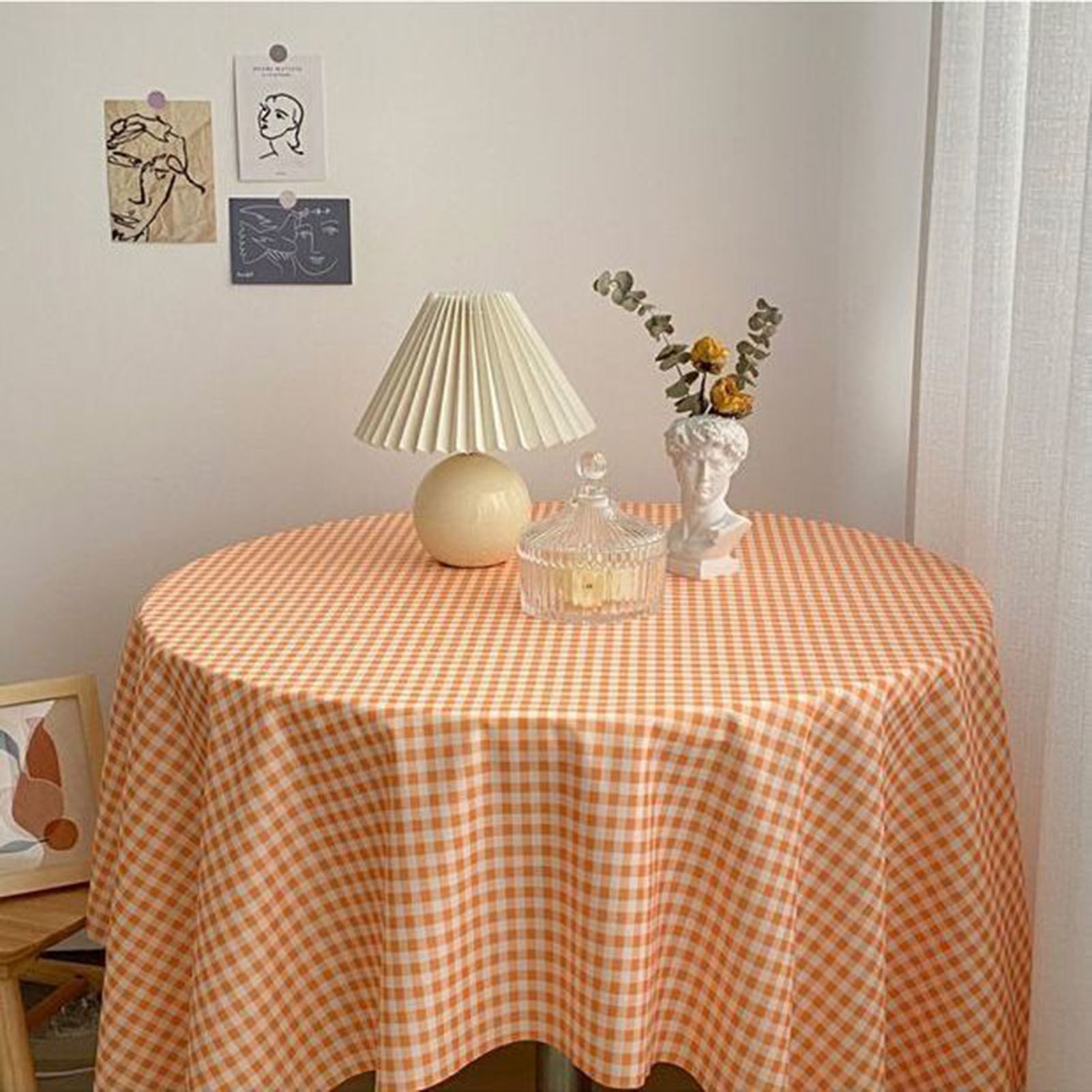 Flannel Checkered Tablecloth, Stain Table Cover for Restaurants ...