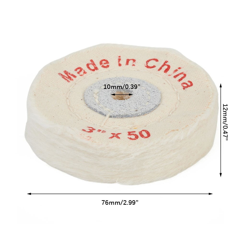 Flannel Cloth Wool Polishing Wheel 3 Inch 75mm Buffing Pad Wheel ...