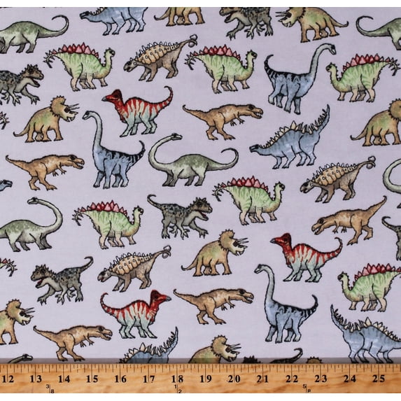 Flannel Dinosaurs Dinos Animals Prehistoric Age Kids Children's Gray ...