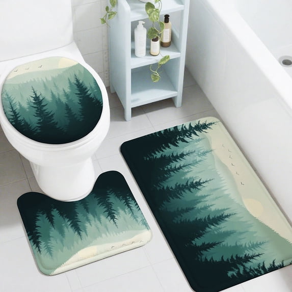 Flannel Fabric & Sponge & Plastic Rugs Forest 380~450x420~750mm ...