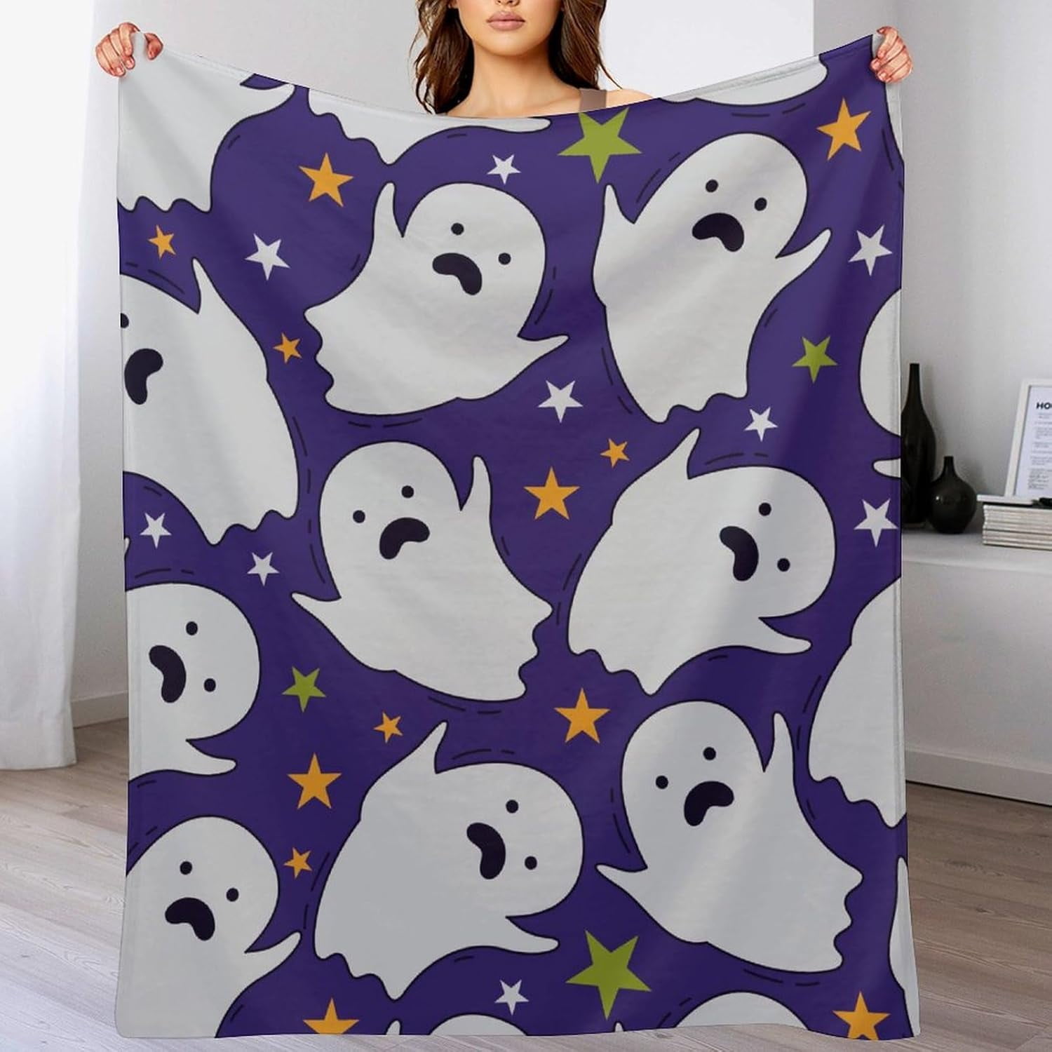 Flannel Fleece Blanket, Throw Soft Warm Fluffy Plush Blanket, Spider ...