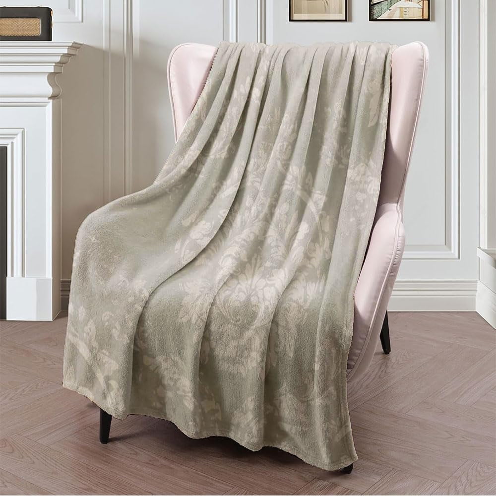 Flannel Fleece Throw Blanket 50" x 60" Elegant Nature Luxurious ...