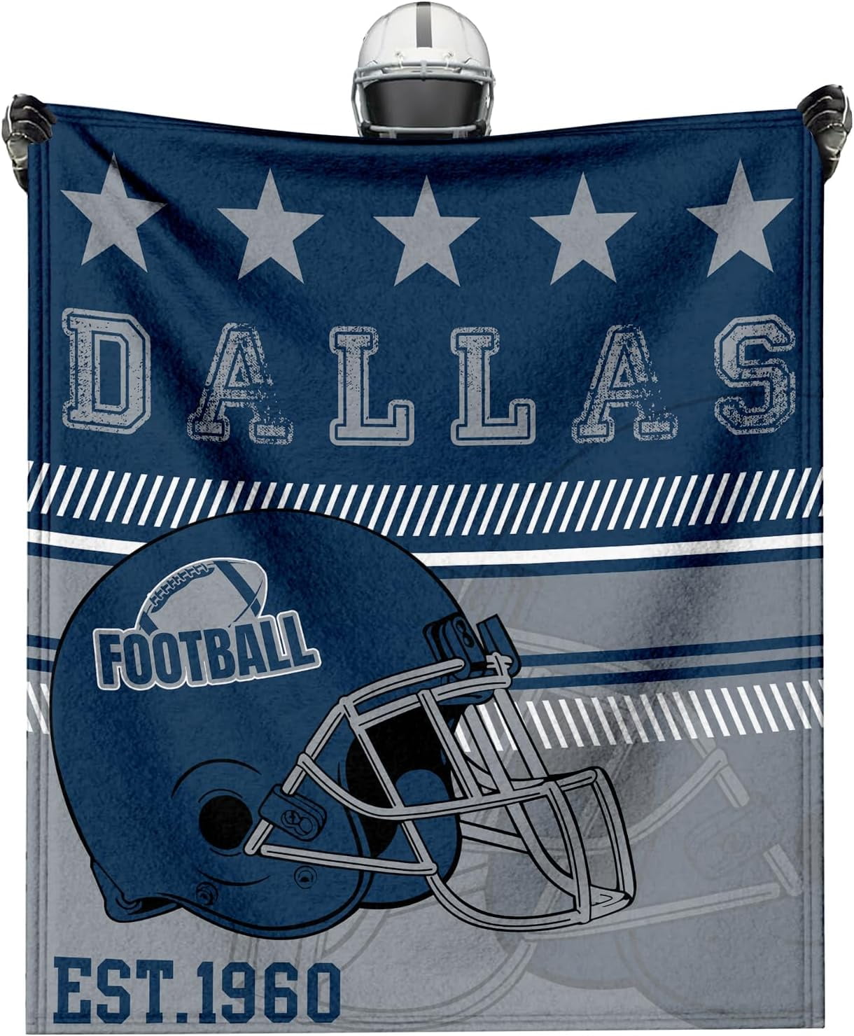 Flannel Football Blanket 50x60 Inch Cozy Soft Throw Blanket Style ...
