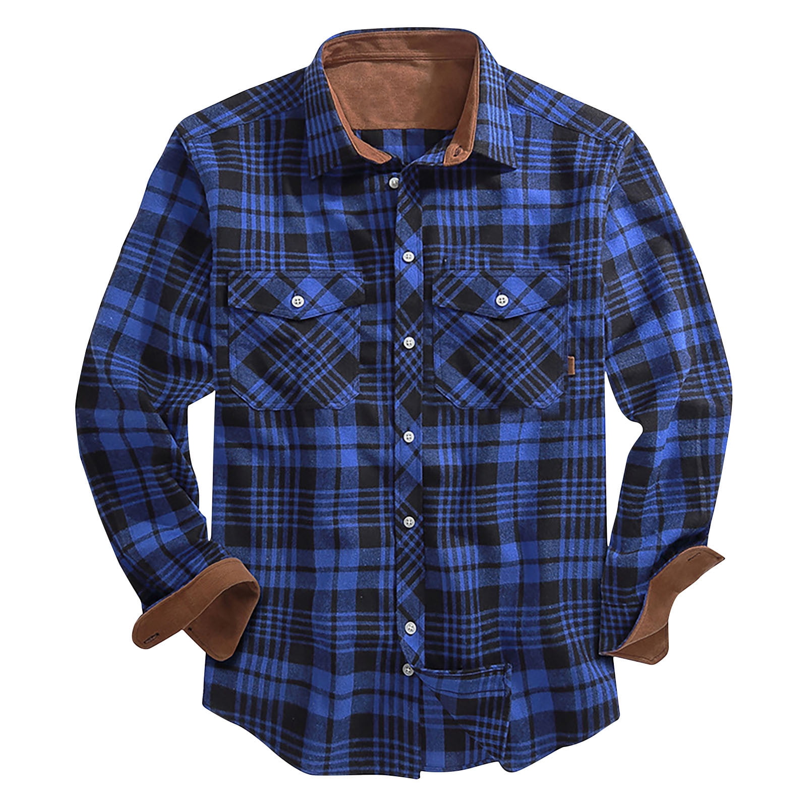 Flannel Lined Shirt Jacket for Men,Mens Flannel Shirt Long Sleeve ...