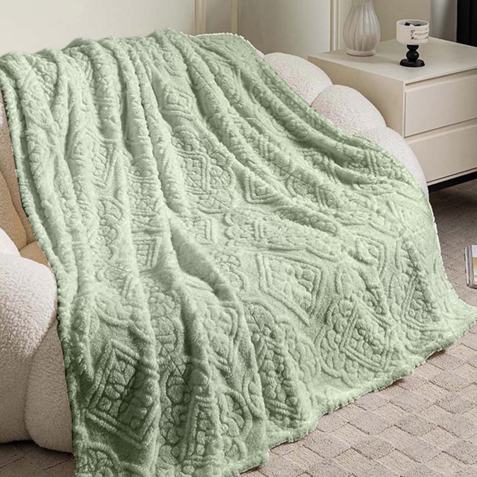 Flannel Nap Blanket under $5! Yrmaups Suede Nap Shawl Blanket, Fleece ...